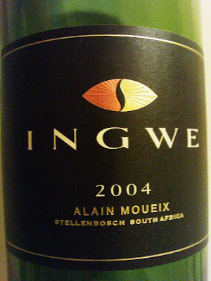 WINE IN SWEDEN: TN : Ingwe 2004, Alain Moueix, Stellenbosch, South Africa