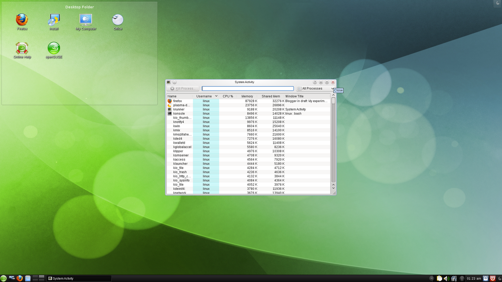My experiments with Linux: openSUSE 11.3 KDE suprises with firefox integration