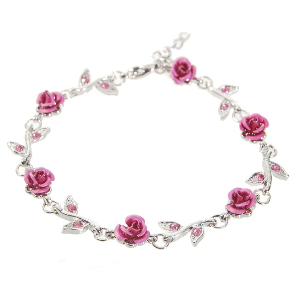 Red Rose Bracelet Cool Party Gift DX