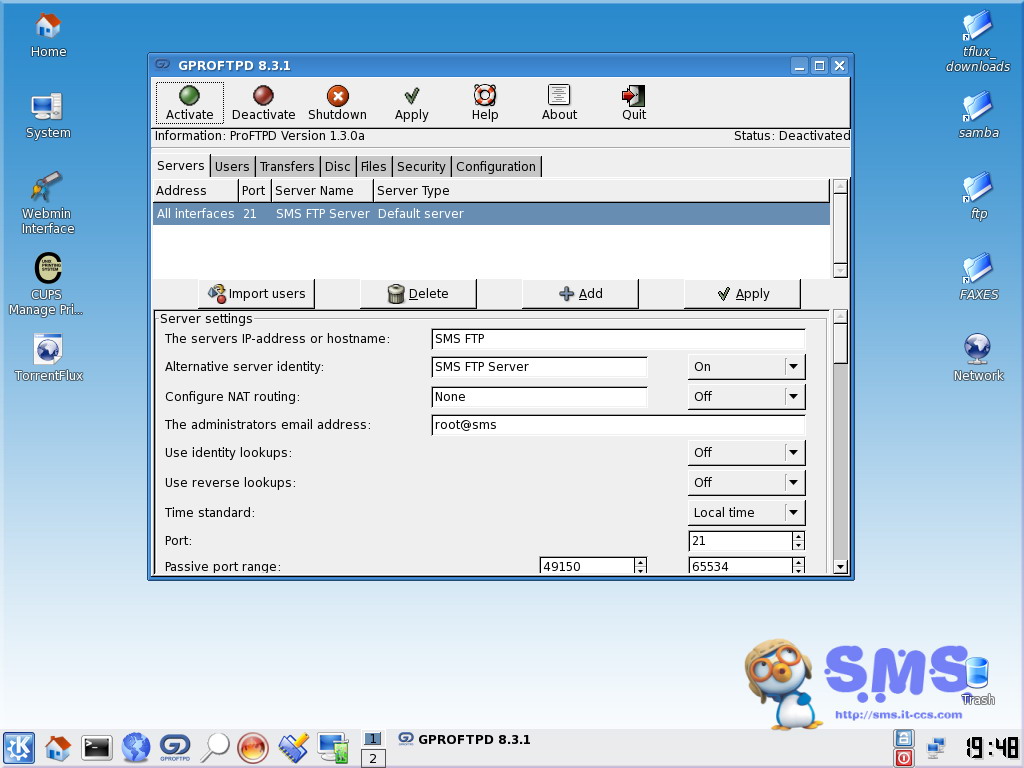 Baixaki Linux: Superb Mini Server (SMS)
