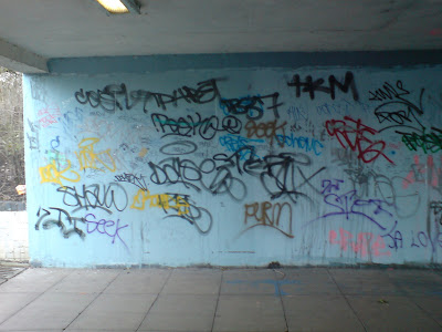 photographs and walks: frost graffiti tags rubbish solihull