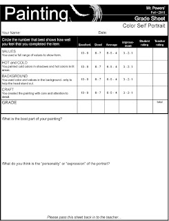 WAYWACWAPAINTING: COLOR PORTRAIT GRADE SHEET