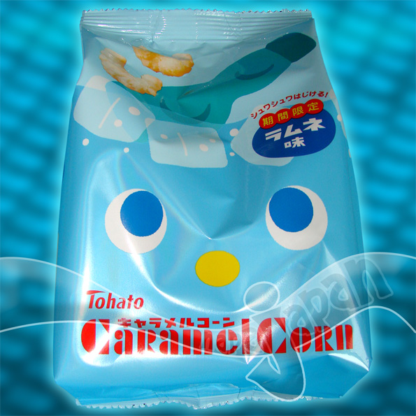 Japanese Candy: Tohato Caramel Corn - Ramune Flavor