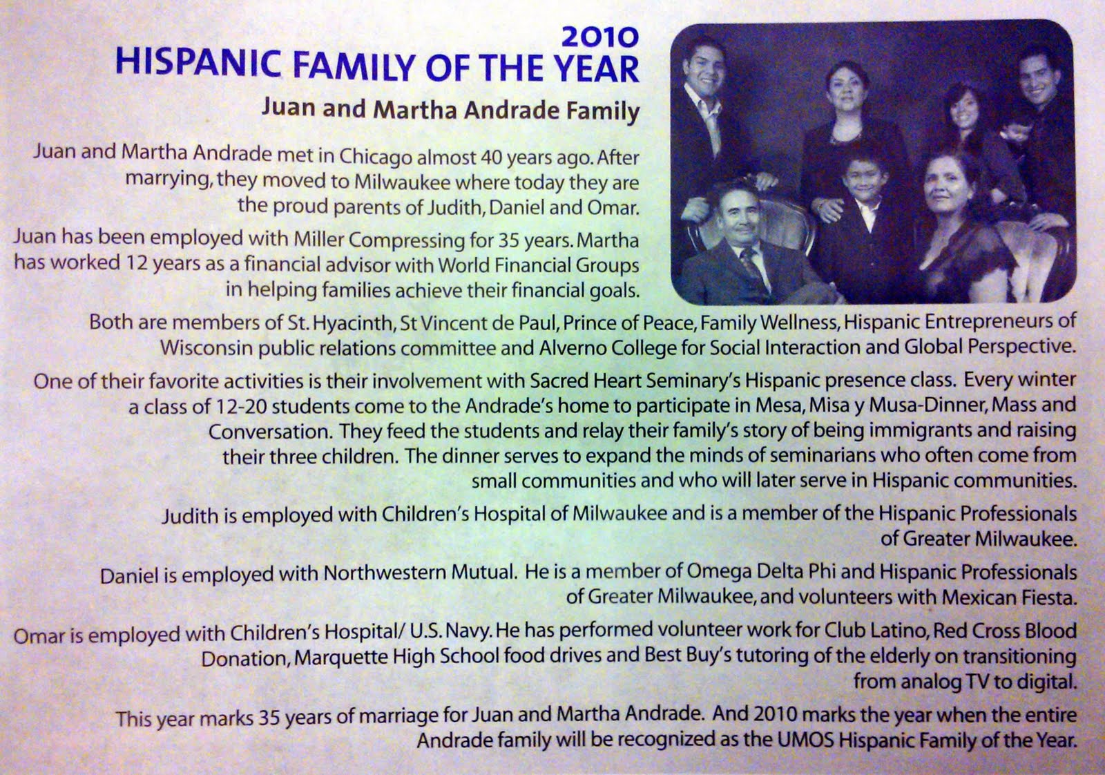 Hispanic News Network U.S.A.: González Honored As UMOS Woman Of The ...