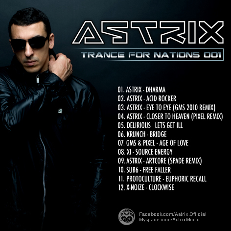 World Release-עולם של שחרורים: Astrix-Trance For Nations 001-2010