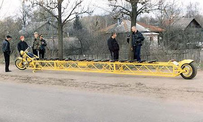 16 Seats Longest Motorcycle In The World ~ Somethin Bizarre