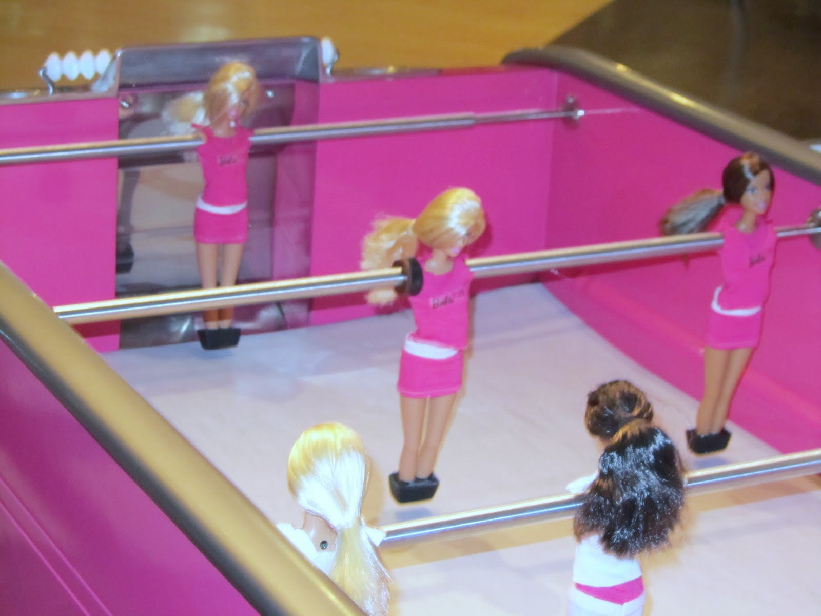 Pink In The City: Pink Saturday - Pink Barbie Foosball Table