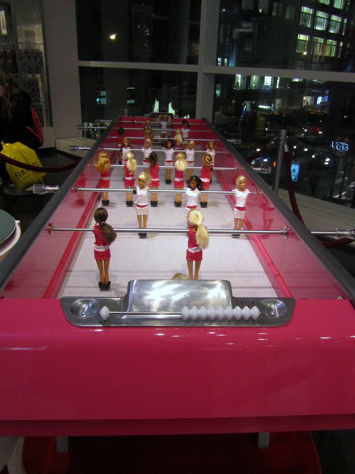 Pink In The City: Pink Saturday - Pink Barbie Foosball Table