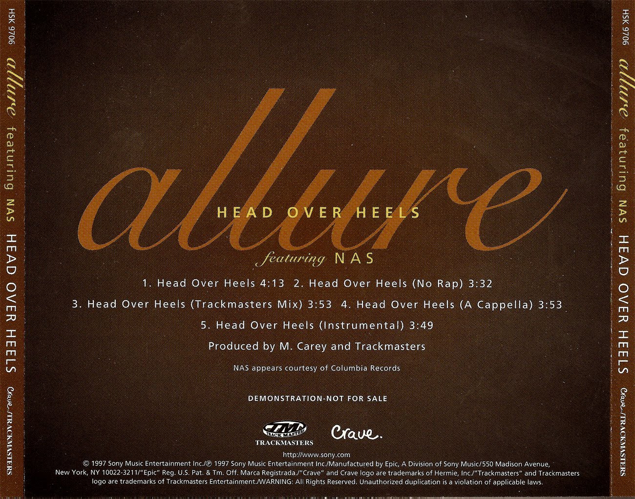 highest level of music: Allure Feat. Nas - Head Over Heels-CDS-1997