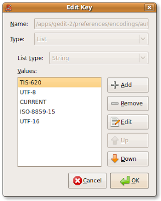 WeB LoG'S JuUiER: How to config thai language for Gedit