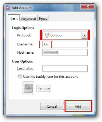 WeB LoG'S JuUiER: Local messaging by Bonjour protocol