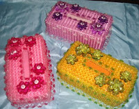 besthappycraft: Tempat tisue dengan balutan bunga dari mote