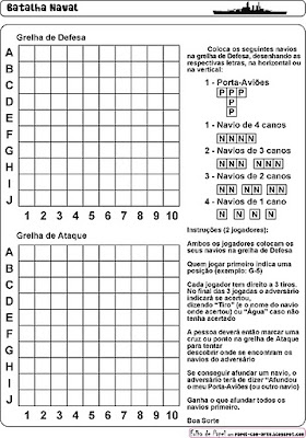 Cantinho das Atividades: Batalha Naval