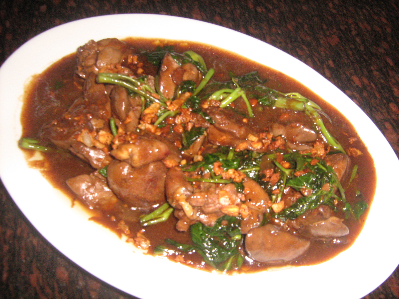 ADOBONG ATAY NG MANOK AT KANGKONG