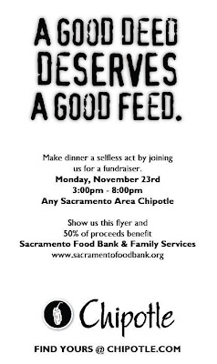 Holiday Haps: Chipotle Holiday Fundraiser TODAY 11/23/09