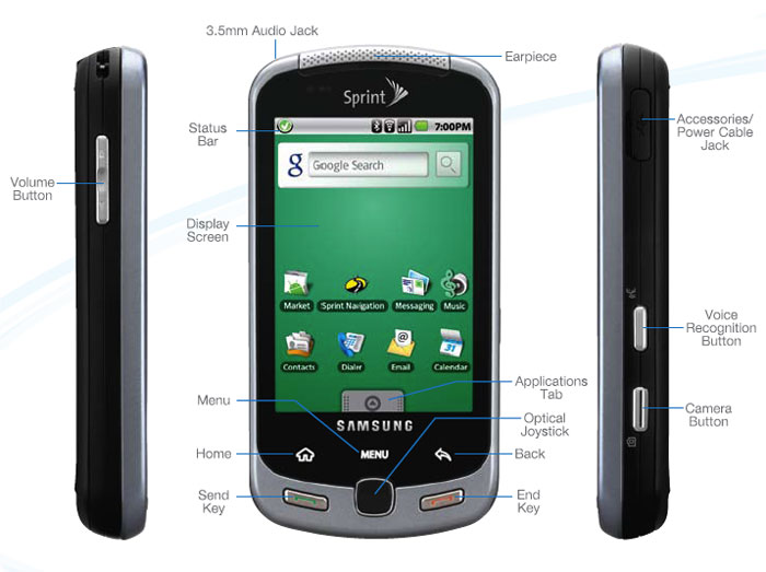 Ramakrishna Goverdhanam: Samsung Moment M900 Android Phone (Sprint) Images