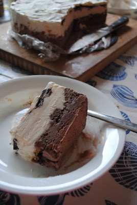 Lori's Lipsmacking Goodness: Decadent Two Tone Ice Cream Cake