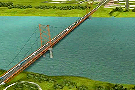 DESARROLLO PERUANO: El Puente Billinghurst comienza a Cruzar el Río