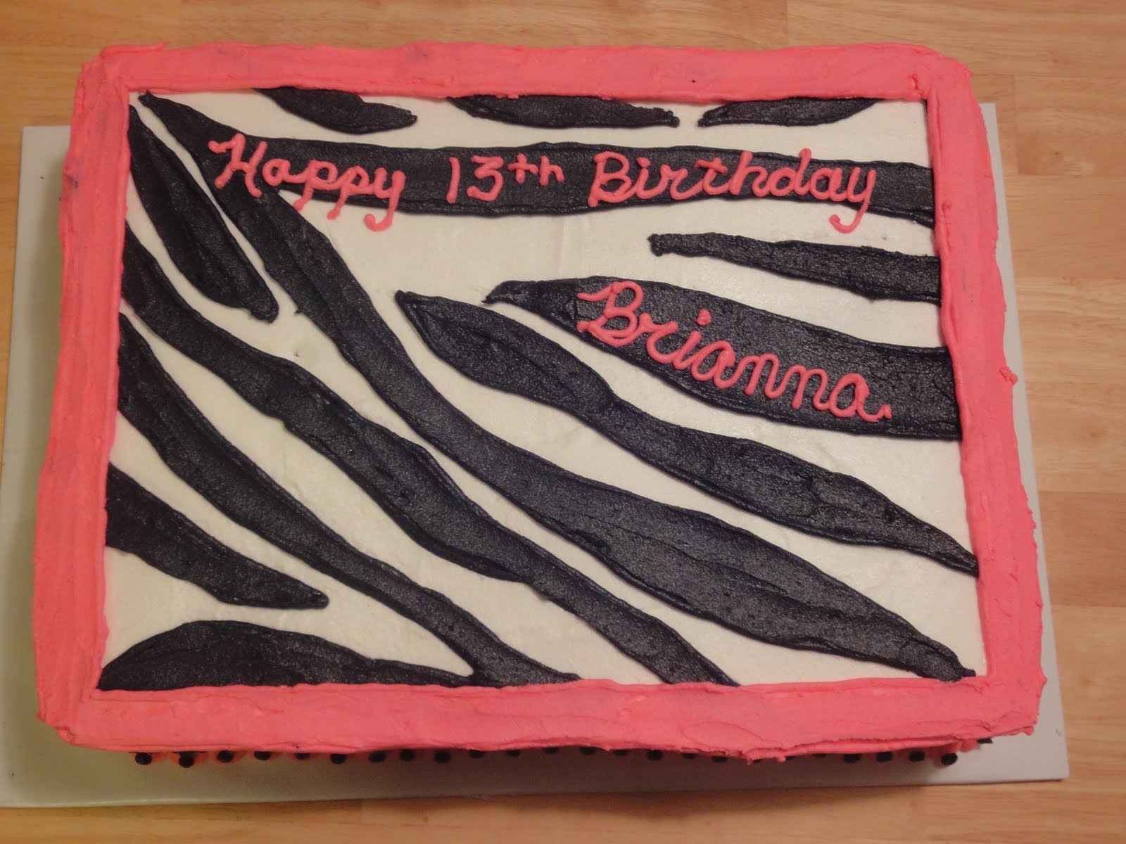 Goodies By Kate: Zebra Print Cake