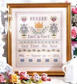 Free Cross Stitch Patterns: Wedding Anniversary Sampler
