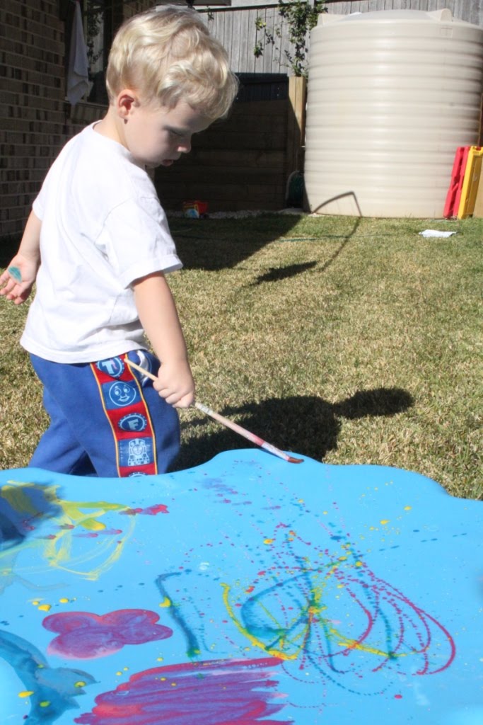 Mumma made it: cornflour paint turned to body art :)