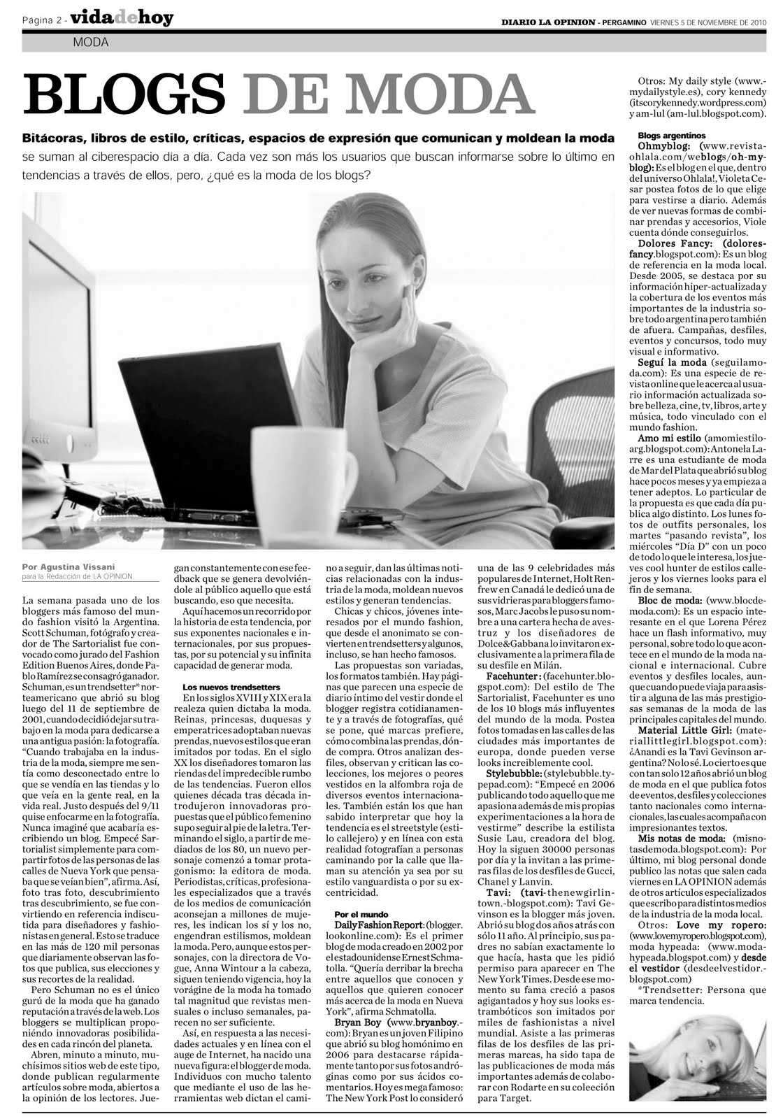 Bloc de moda en el Diario La Opinión / La moda en la cultura