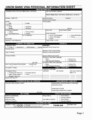 Union Bank Visa Card