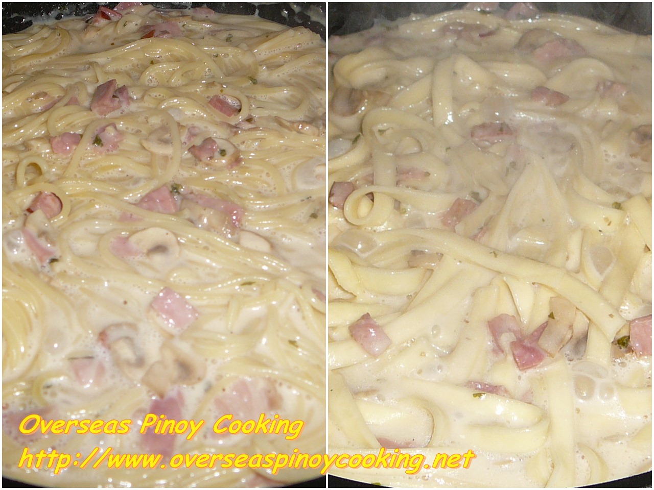 Overseas Pinoy Cooking: Pinoy Carbonara, Carbonara Pinoy Style