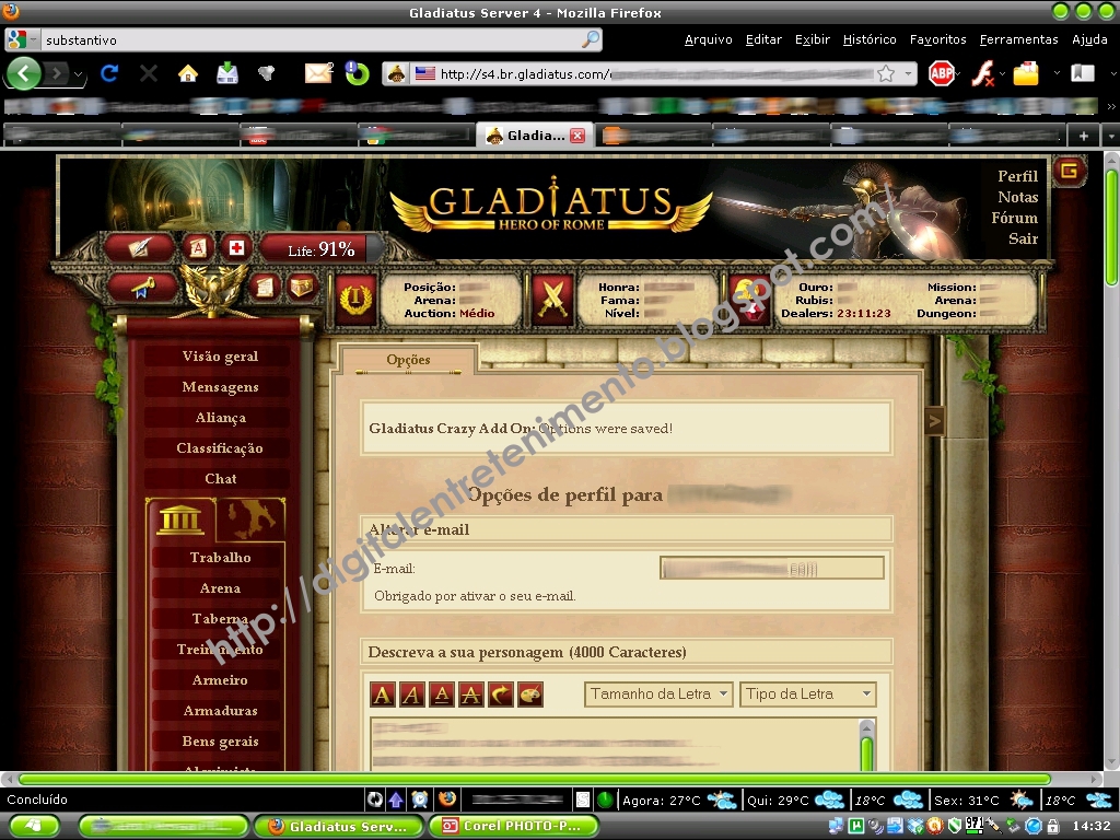 Dica quente para quem joga Gladiatus