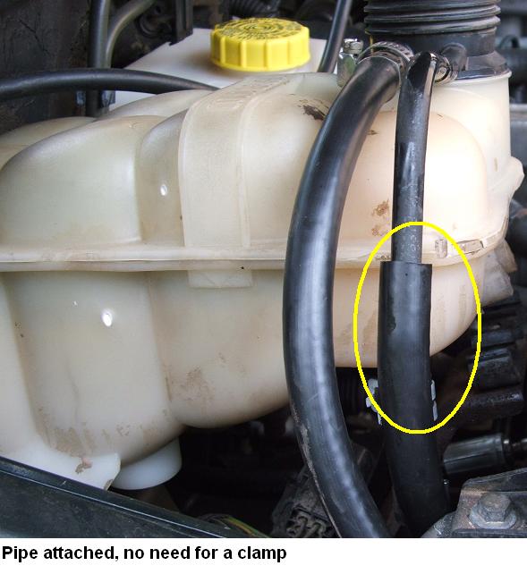 RANGE ROVER WORLD : Coolant overflow pipe mod
