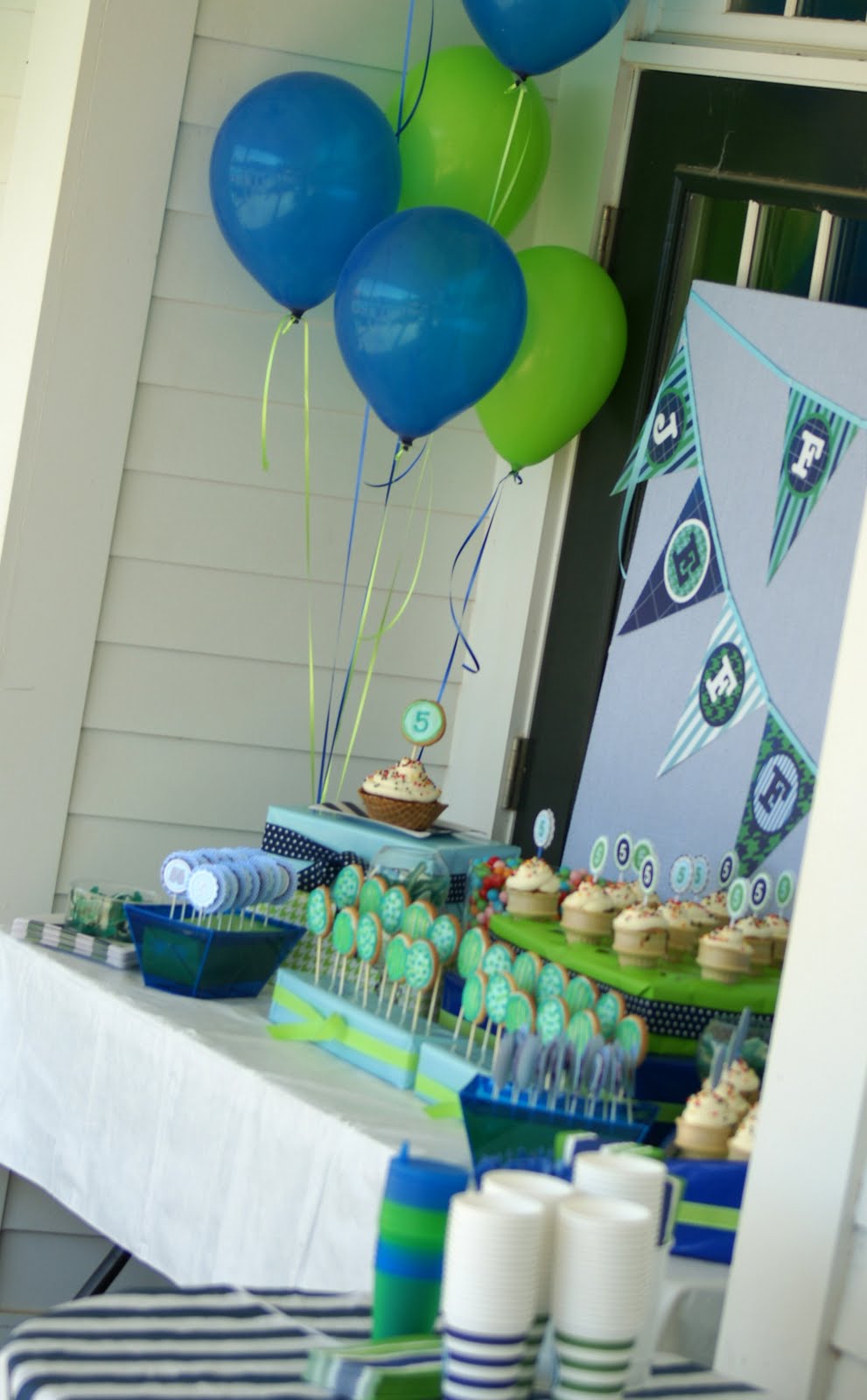 A Blue and Green Splish Splash Pool Party - Anders Ruff Custom Designs, LLC