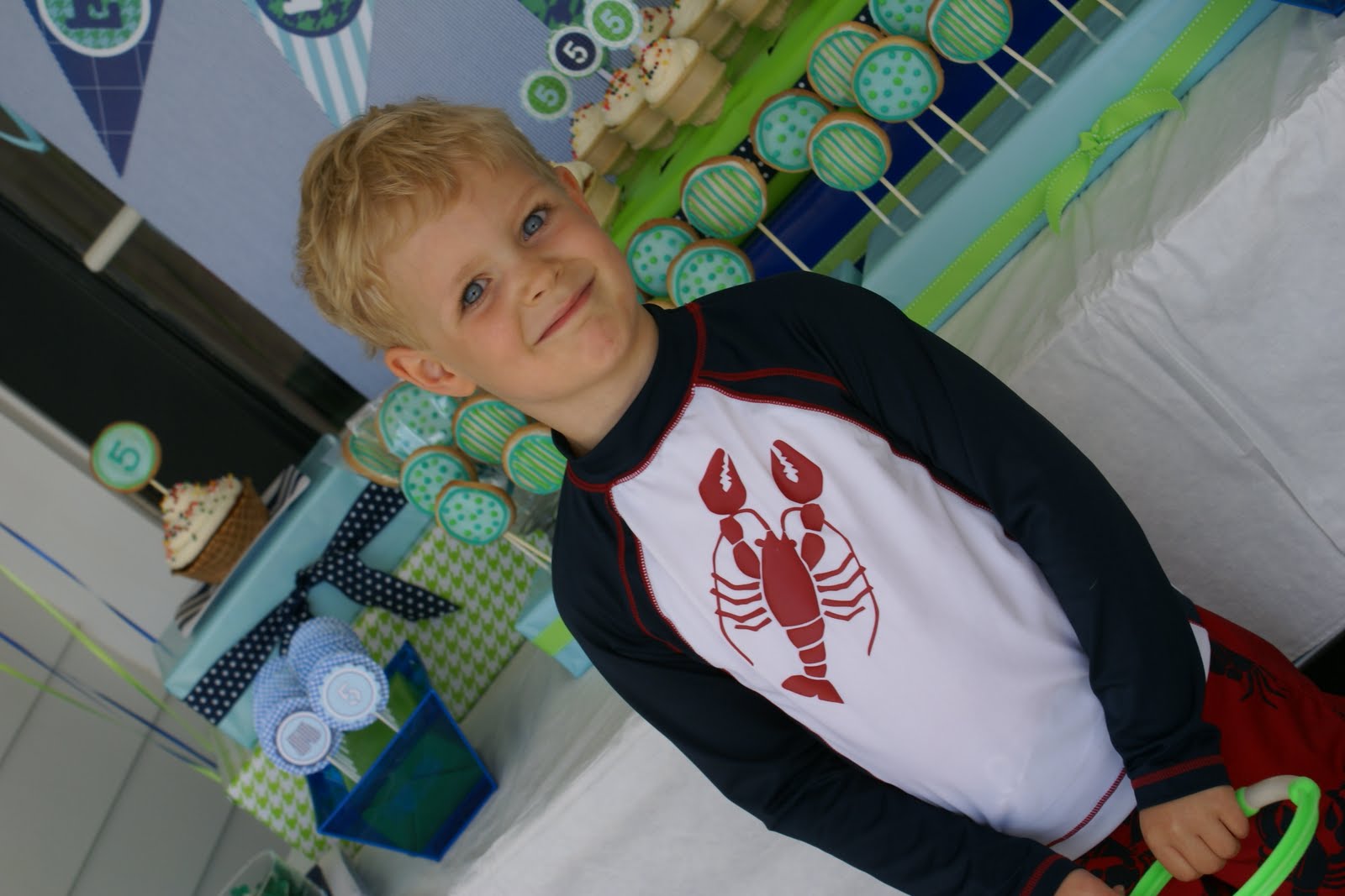 A Blue and Green Splish Splash Pool Party - Anders Ruff Custom Designs, LLC