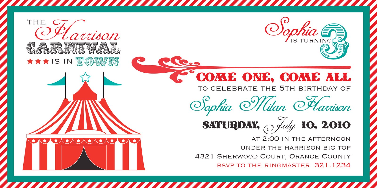 A Vintage Carnival Birthday - Anders Ruff Custom Designs, LLC