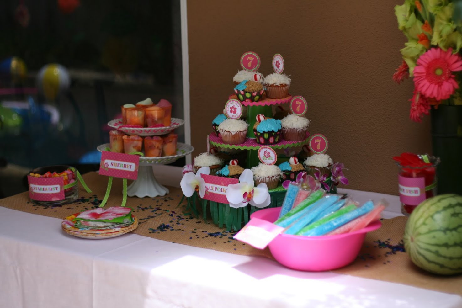 Megan's Luau Pool Party - Anders Ruff Custom Designs, LLC