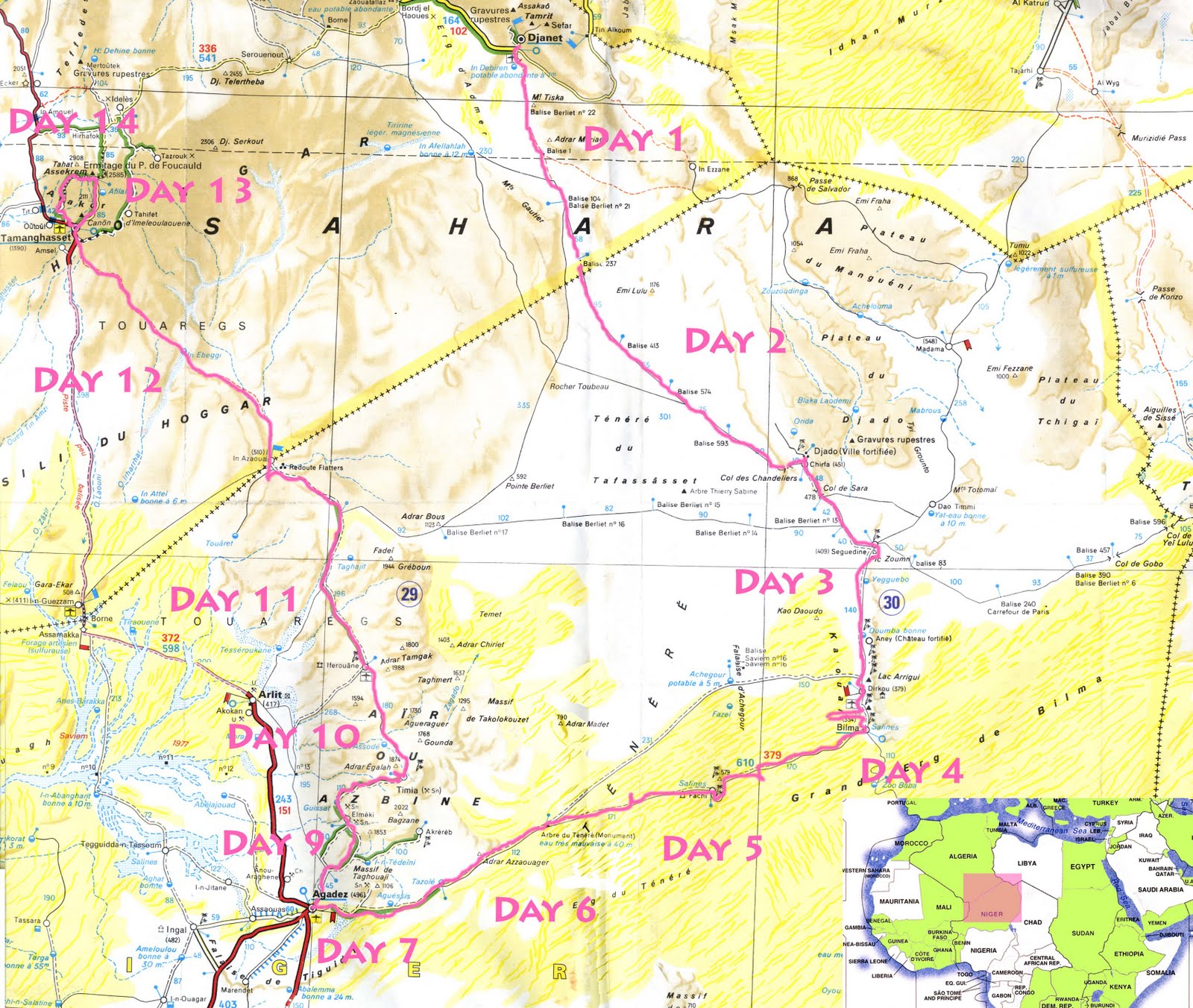 MAPS: 塔西里(Tassili)與賈奈特(Djanet)