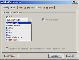Capacitate Excel: Validación de datos