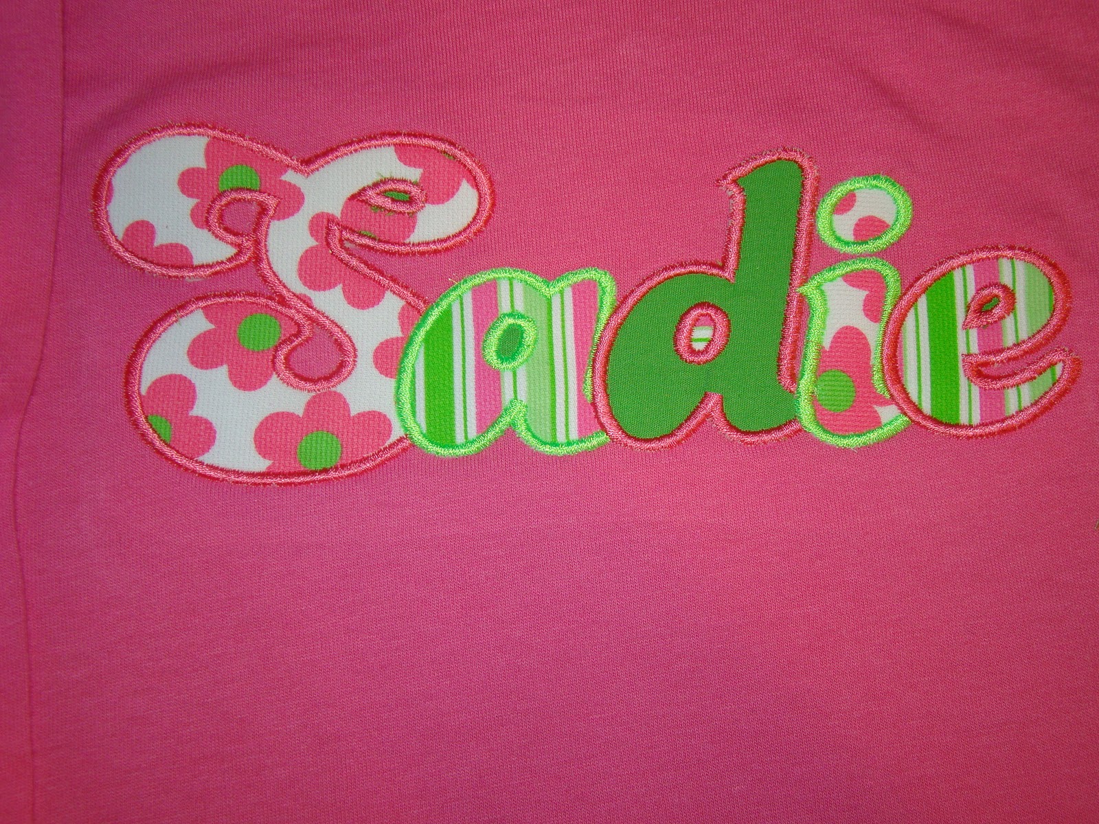 SAME Monogram: Sadie applique name shirt