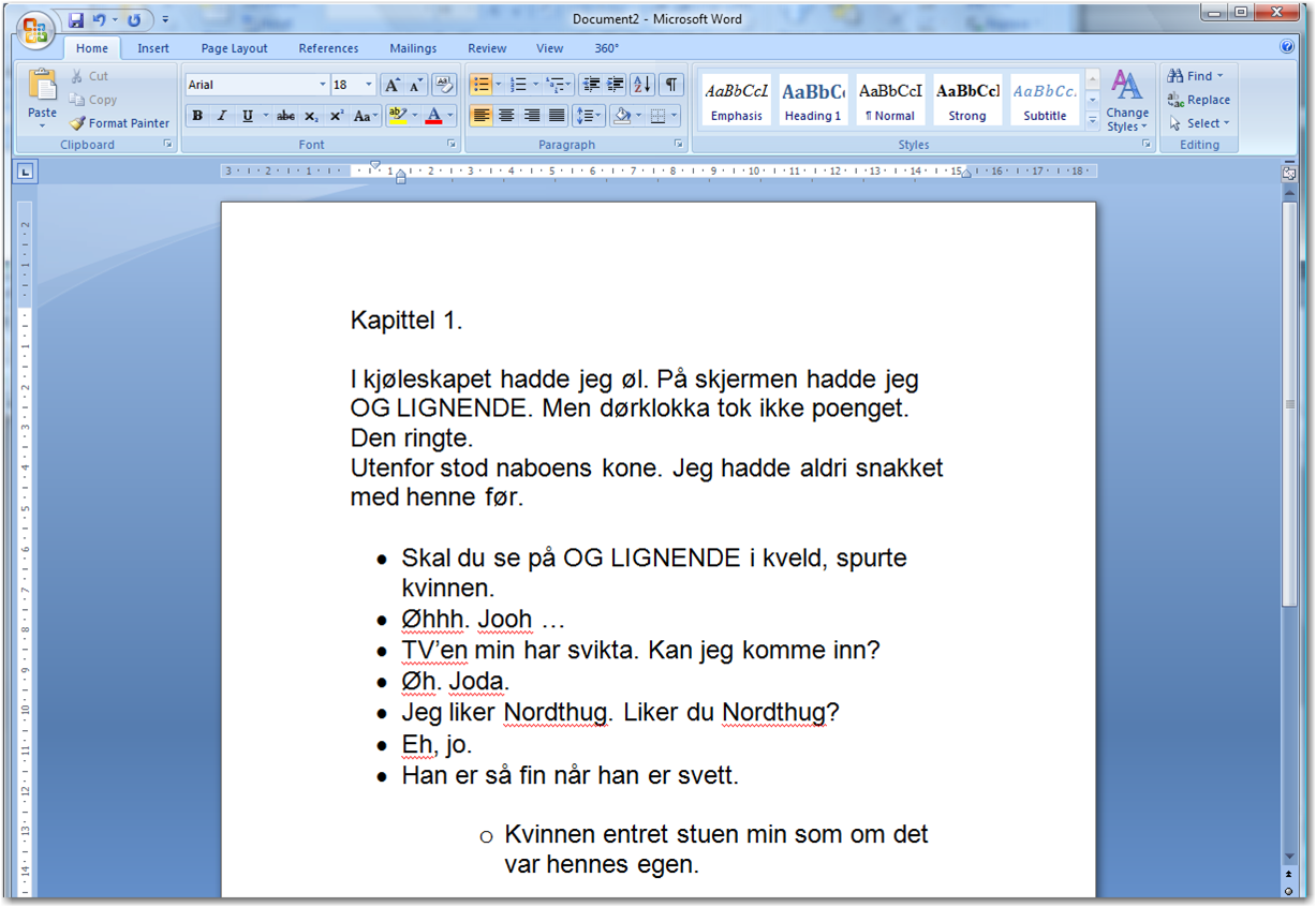 Esquil røler om:: Hvordan skrive bok, del 2