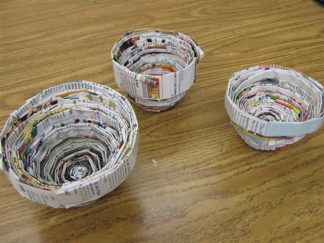 What's New in the Nelson Art Room?: "Repurposed" Magazine Bowls-- 5th Grade
