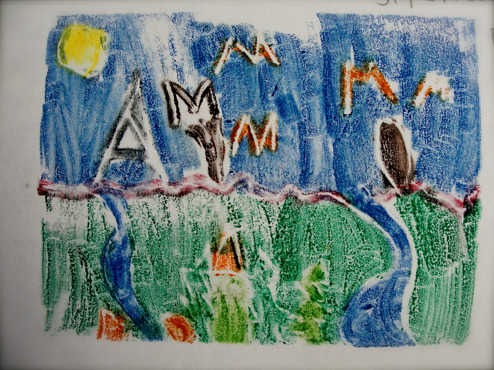 Da Vinci's Wings: 2nd Grade Printmaking