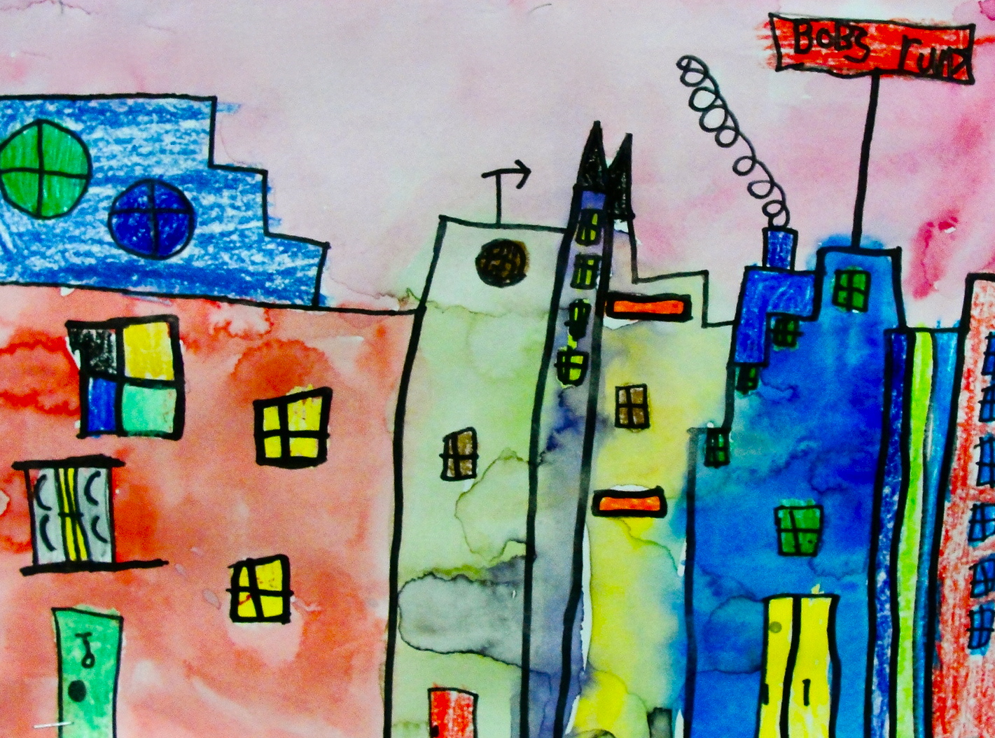 Da Vinci's Wings: 1st Grade Cityscapes