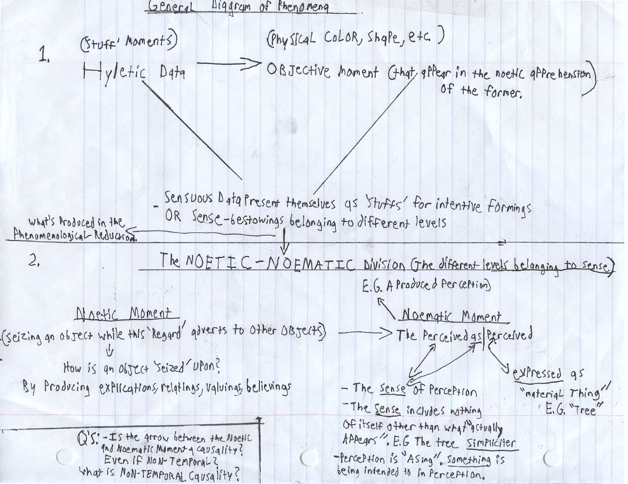 Apparitions of not Being Pithy: The Noetic-Noematic Division; Ideas I ...