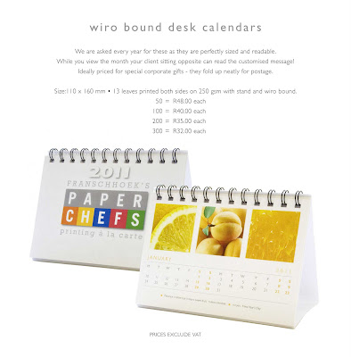 PaperChefs: Wiro Bound Desk Calendars