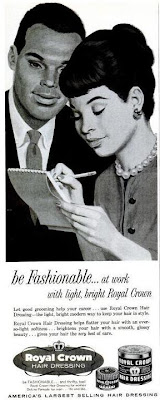 b.vikki vintage: Vintage Royal Crown Hair Dressings ads from 1960-1962