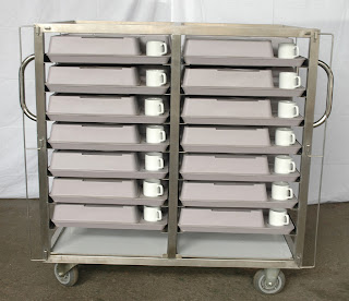 HOSPITAL INSULATED FOOD TRAYS: Stainless Steel Ward Trolleys for Sales