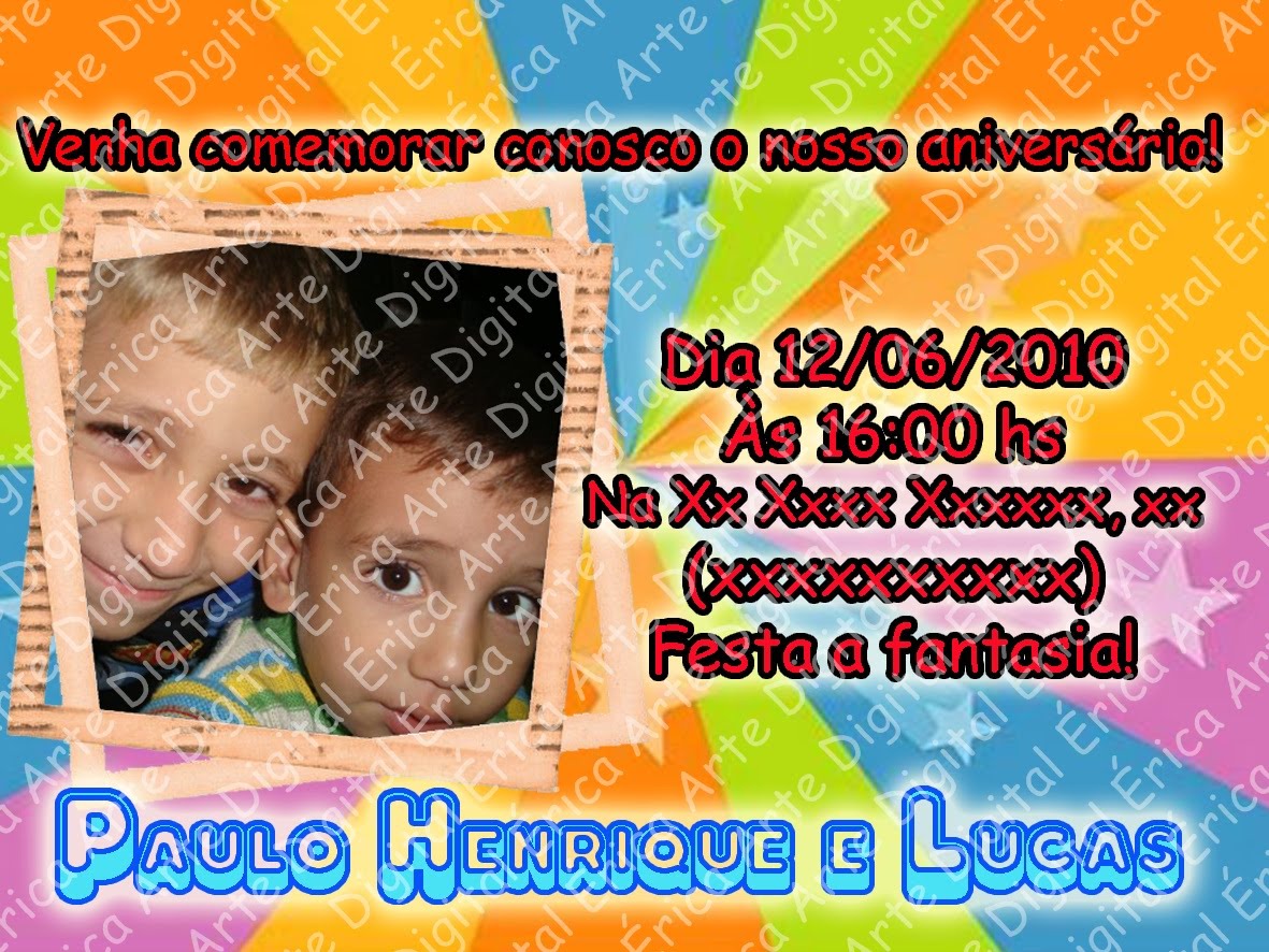 Érica Arte Digital: Convites