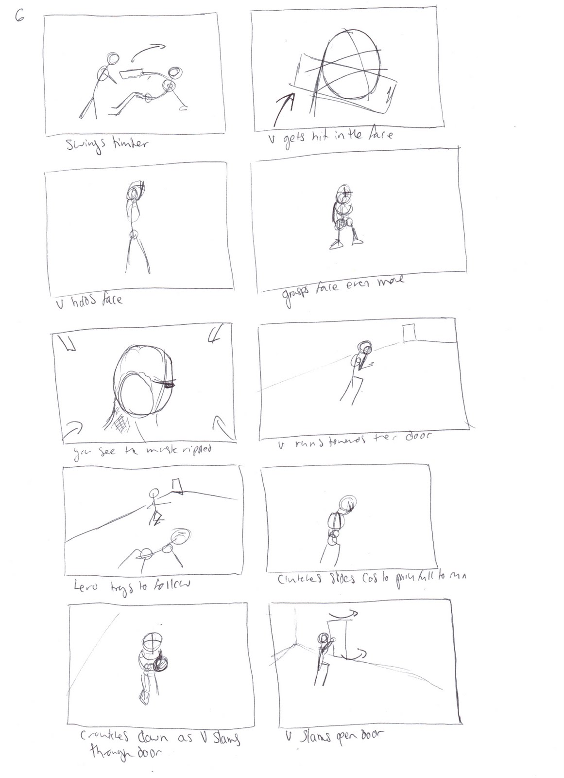 masters blog: first rough storyboard
