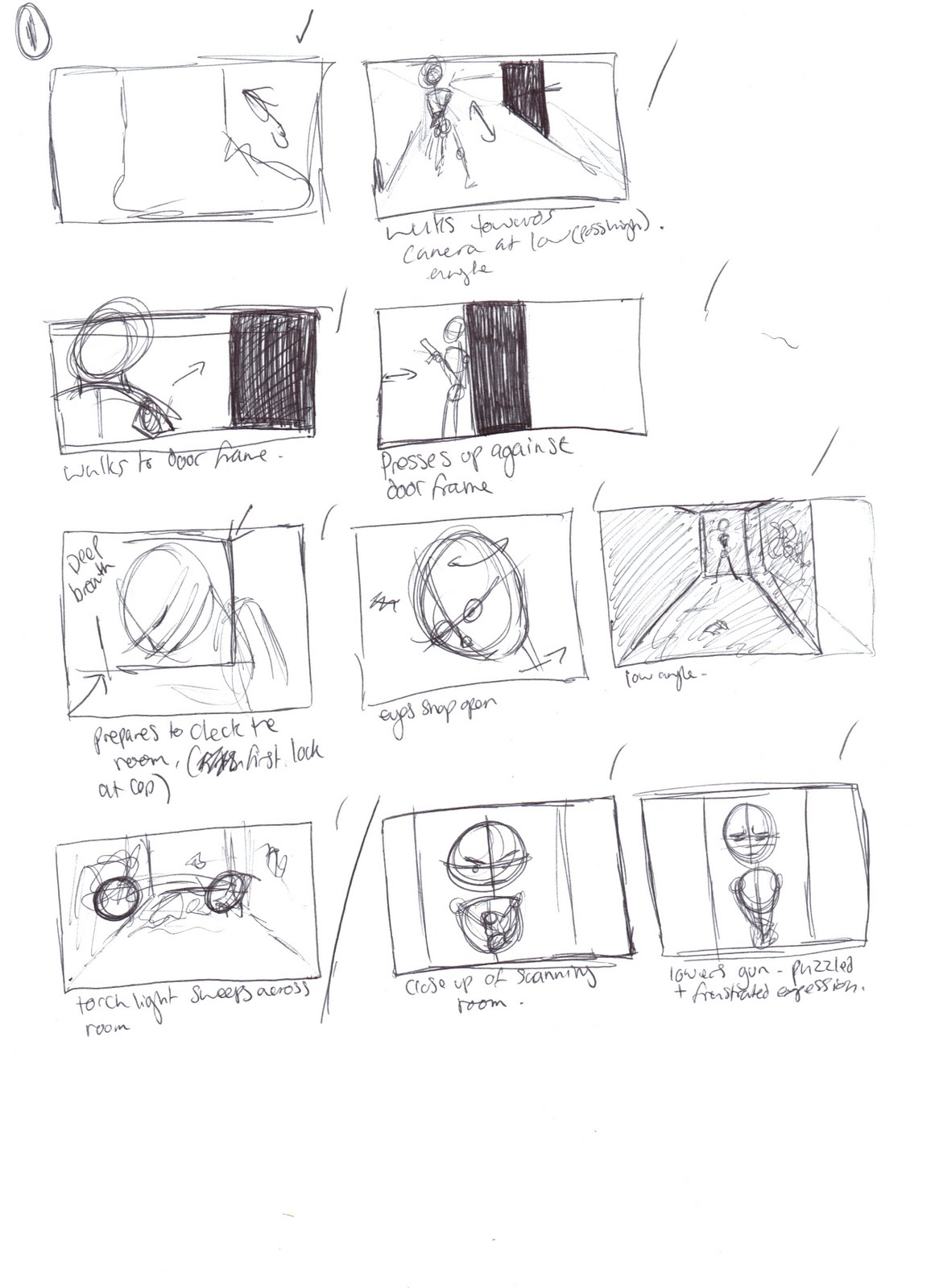 masters blog: first rough storyboard