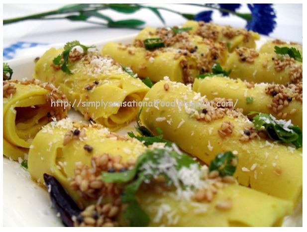 Khandvi ~ ICC Cooking challenge January 2011 | simply.food