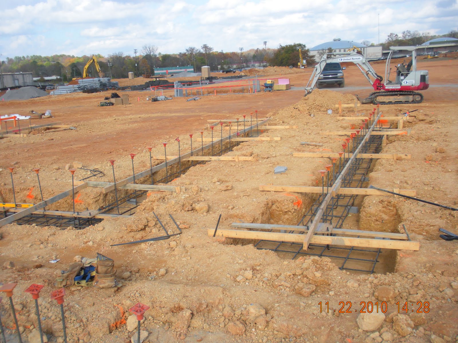 Huffman High School - Concrete: Interior Footings of B & eleveator pit